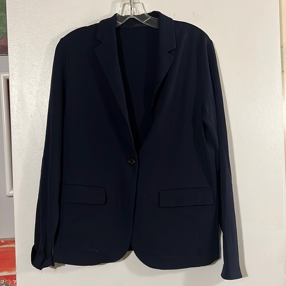 Uniqlo | Jackets & Coats | Uniqlo Dark Blue Jacket Spindle Button ...